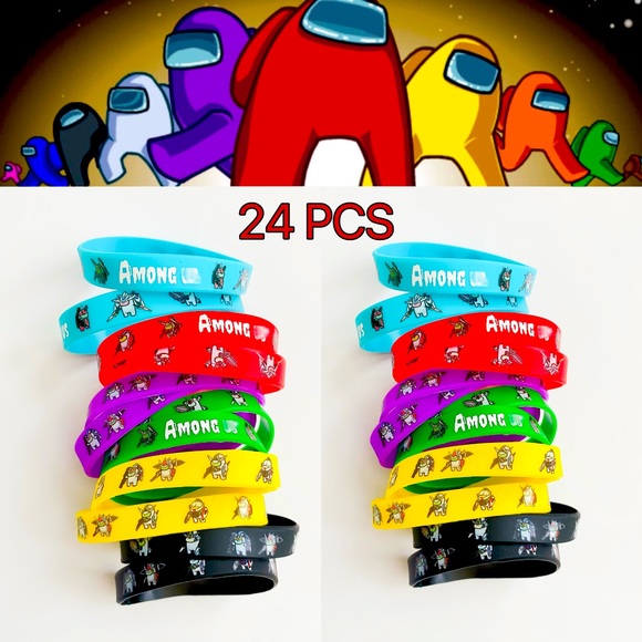 Party Supplies | New 24pcs Bracelets For Among Us Party Supplies ...